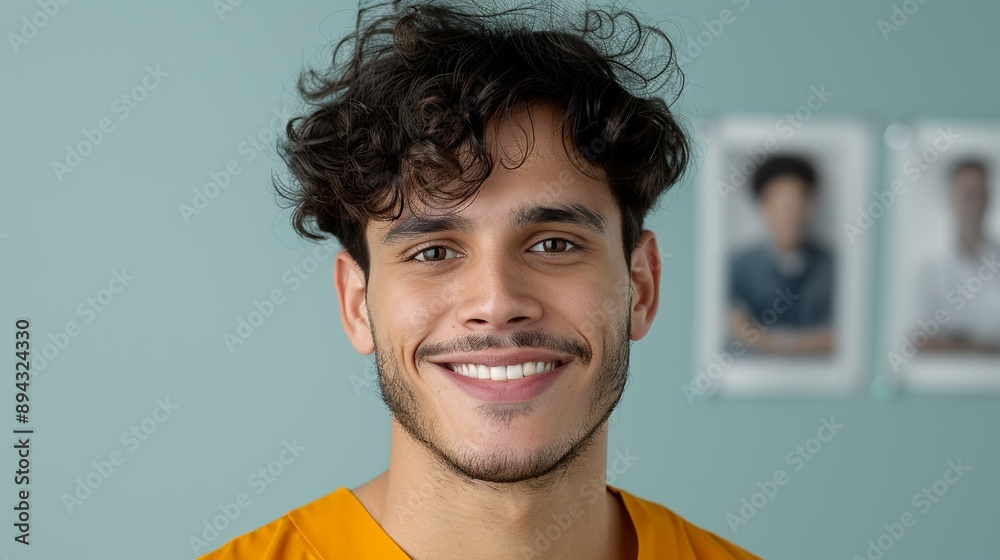 Realistic hyper-detailed portrait of a cheerful young South American ...