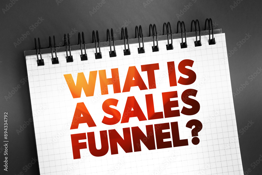 What Is A Sales Funnel text quote on notepad, concept background Stock ...