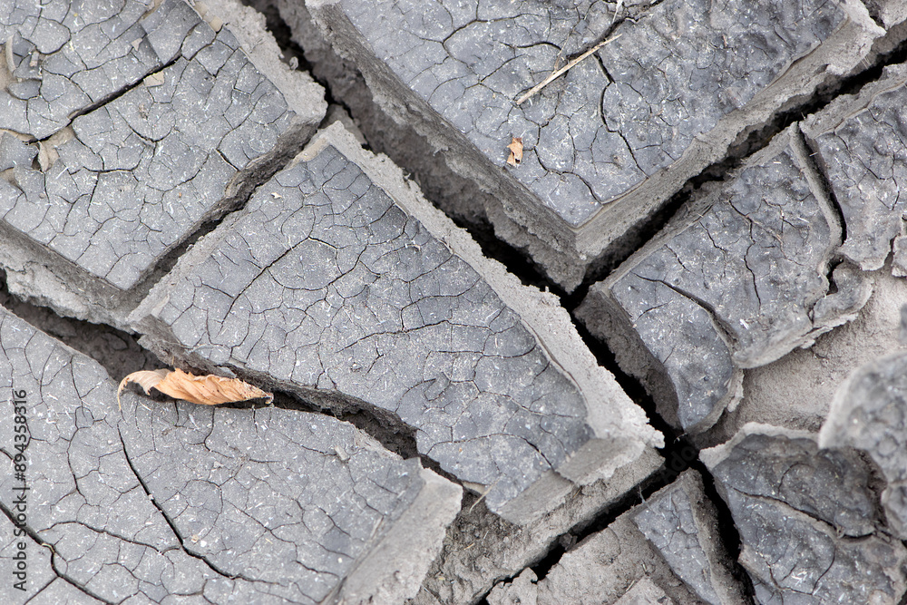 Background of cracks in the soil drought ecology. Dry cracked ground ...