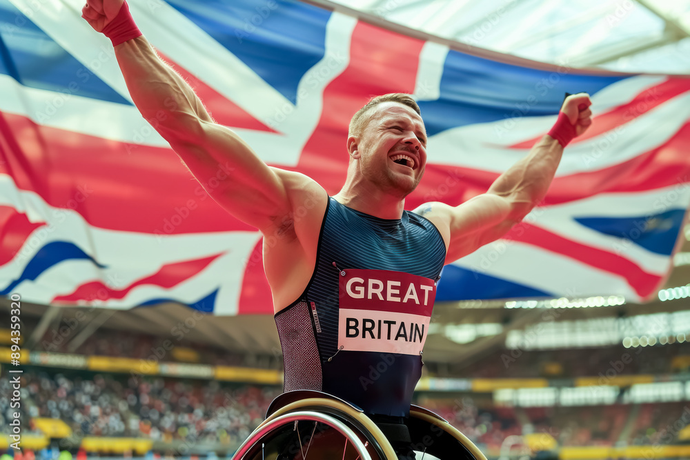 British Paralympic Champion Waves Flag at Paris 2024. An inspiring ...