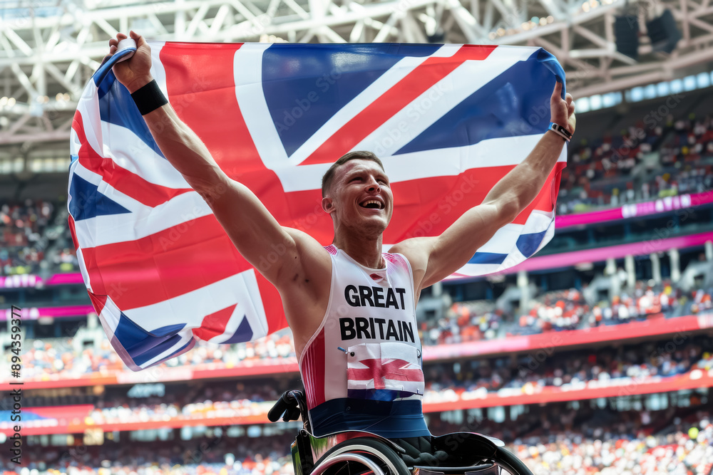 British Paralympic Champion Waves Flag at Paris 2024. An inspiring ...