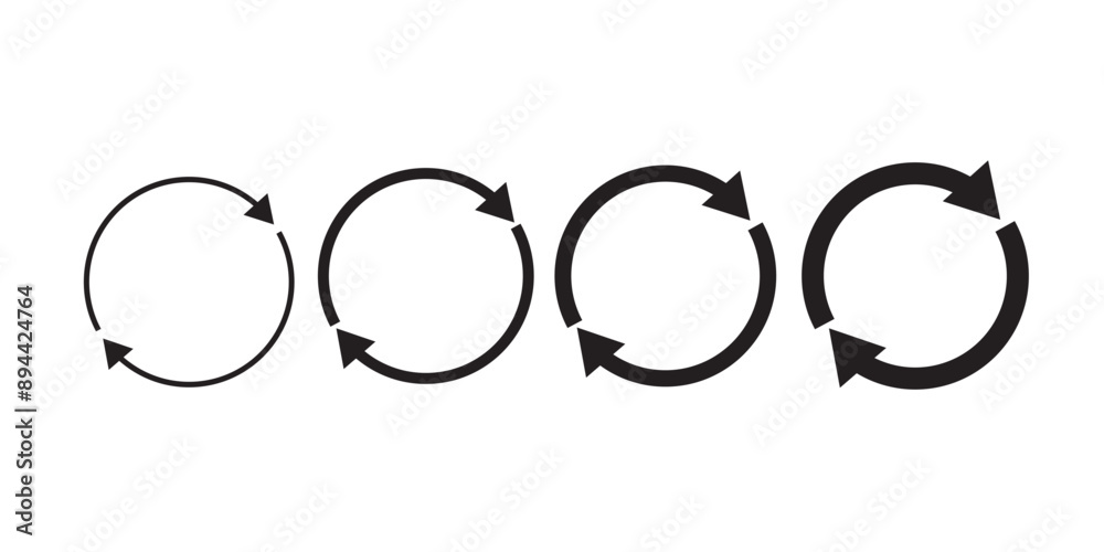 Loading status icons, Round progress Bar, buffer and load symbols set. Preloader design elements ...