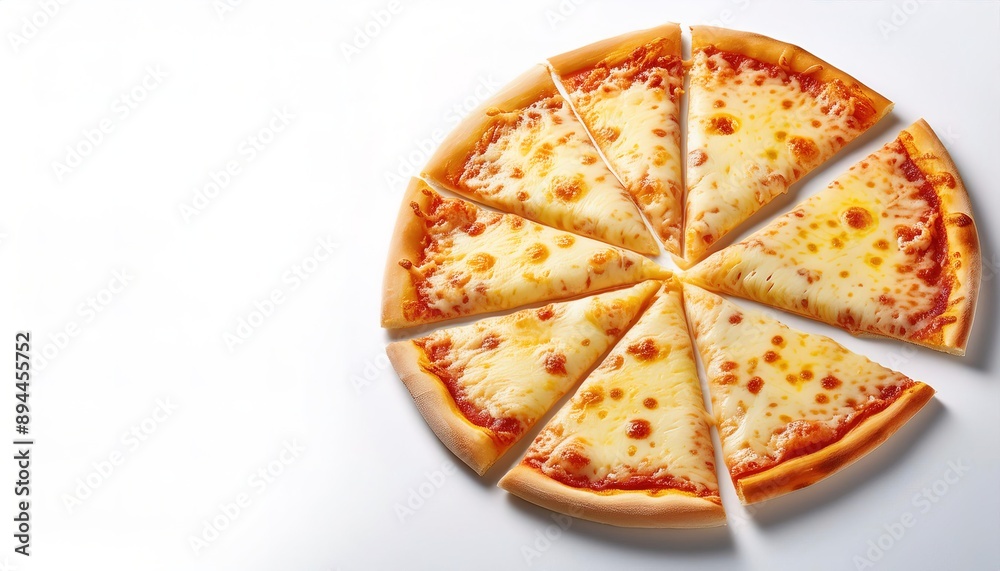 delicious cheeze pizza on isolated on white background with copy space ...