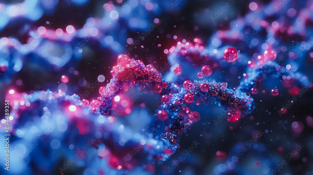 3D representation of the triple-helical collagen molecule, illustrating ...