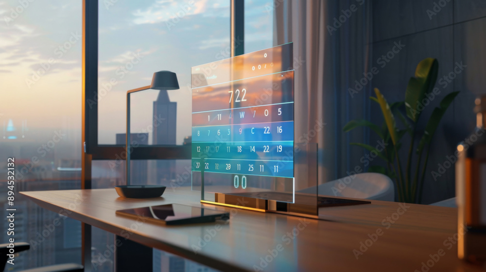 Simplify Your Schedule: Holographic Calendar Management Made Easy Stock ...