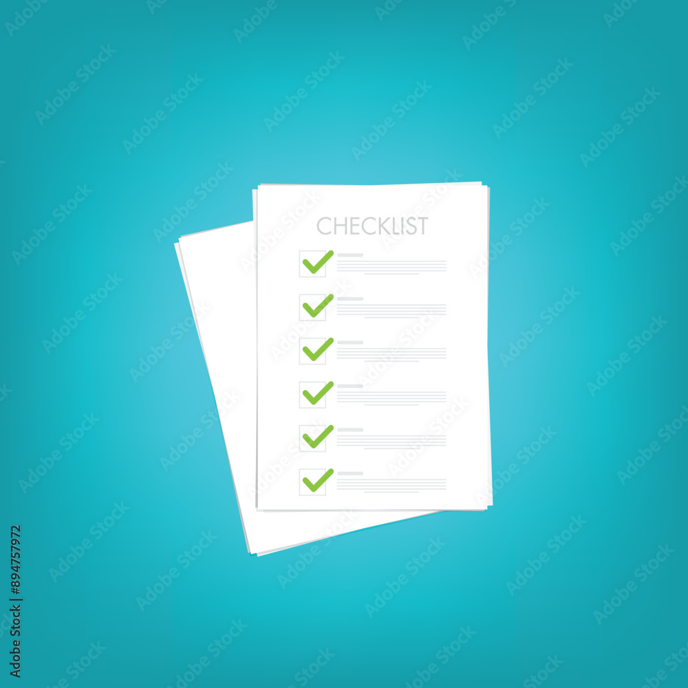 Check list document, paper check list and to do list with checkboxes ...