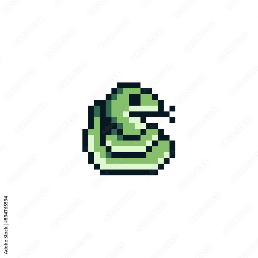Snake pixel art isolated vector illustration. Element design for ...