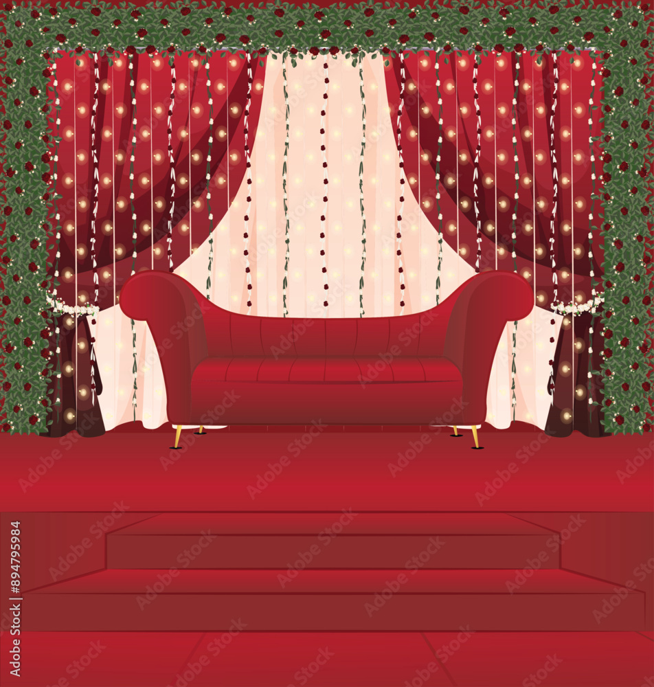 wedding indian wedding stage, Haldi, Mehndi, Sangeet, qawali night ...