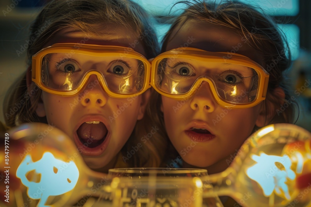 Kids science experiment surprise. Stock Photo | Adobe Stock
