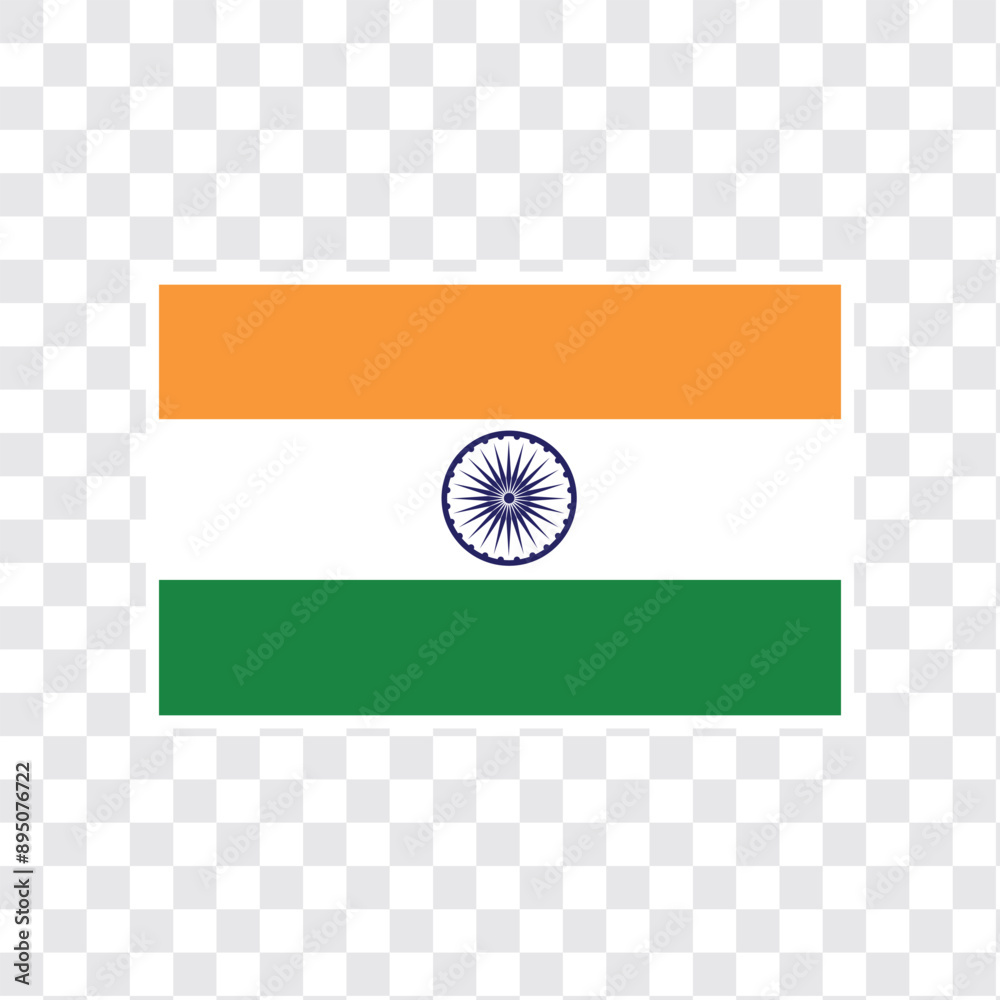 india national simple flag, indian state flag vector illustration Stock ...