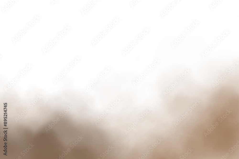 Sand cloud, sandstorm, or dirty dust: Brown smoke with small particles ...