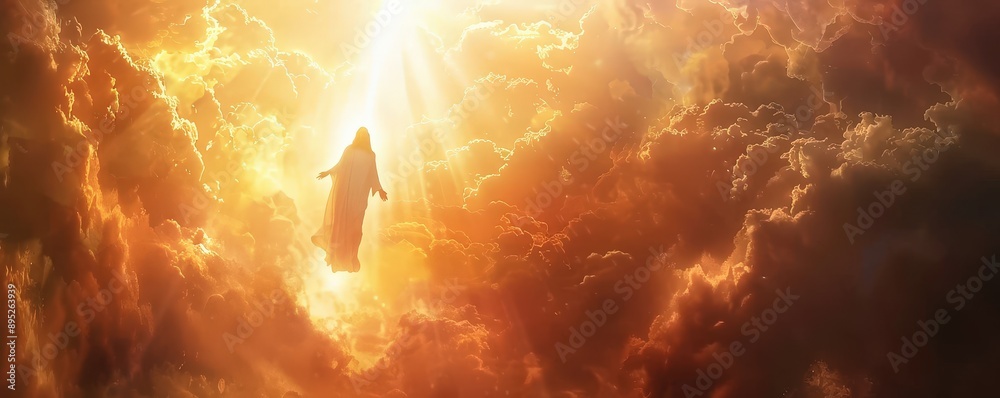 Ascension of Jesus Christ into Heaven - Glorious Depiction of Divine ...