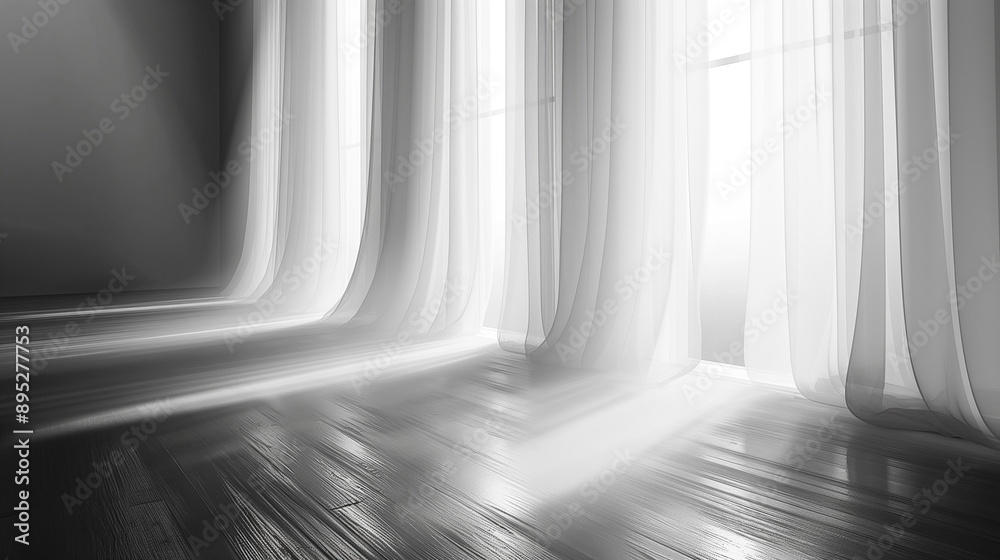 Minimalist Curtains in Monochrome Shades with Subtle Patterns for a ...