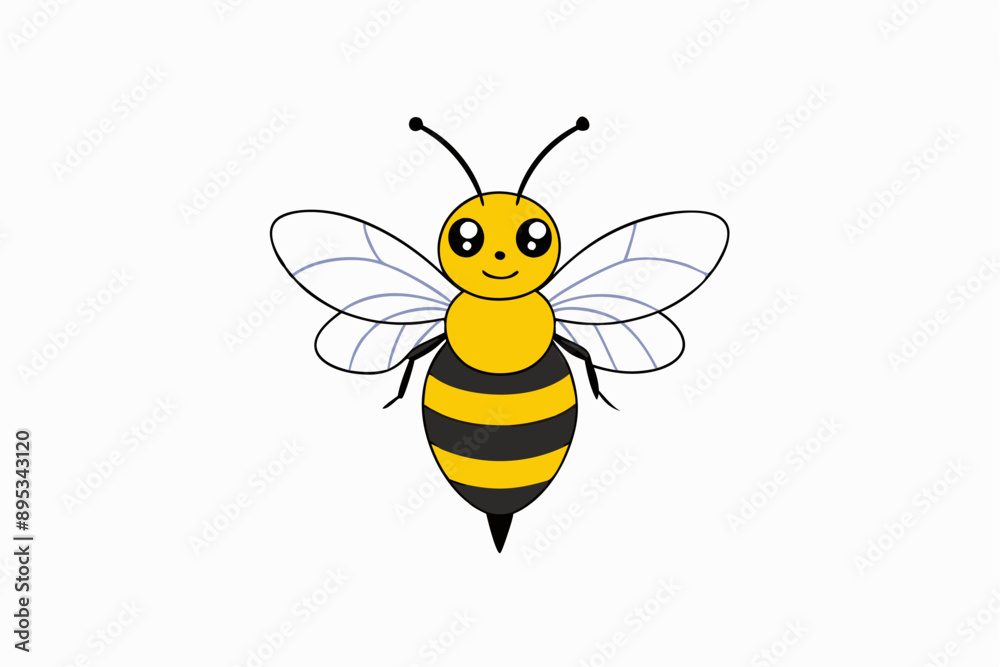 "High-quality vector illustration of a detailed bee, perfect for ...