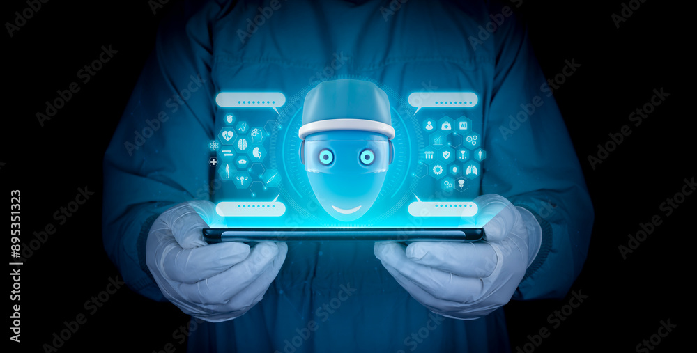 Concept of integration of artificial intelligence in medicine. The AI ...