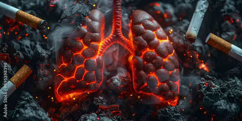 "Visual Representation: Smoker's Lungs and Cancerous Consequences ...