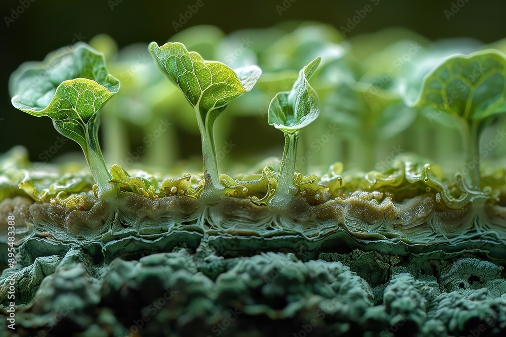 Provides a detailed look at the internal structure of a seedling ...