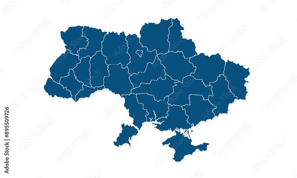 Ukraine map with modern color,isolated on white background for website ...