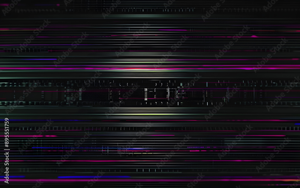 Glitch VHS background. Old video camera distortion. Horizontal overlay ...