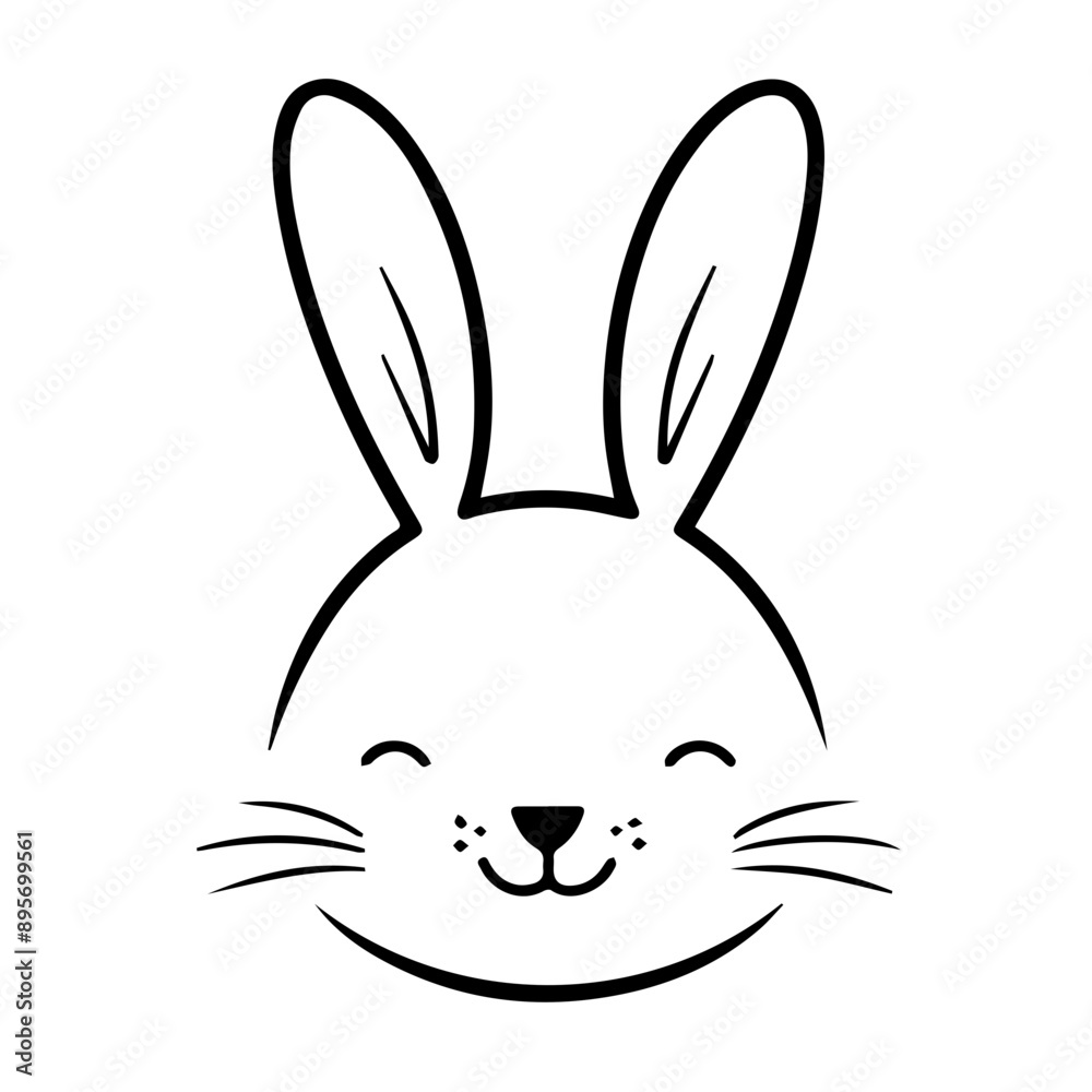 Rabbit Bunny SVG vector transparent background PNG clipart Stock Vector ...
