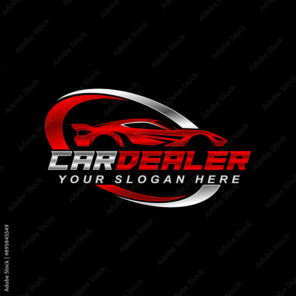 auto car dealership logo emblem silhouette template sport car showroom ...