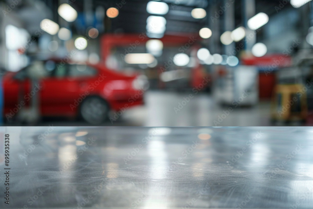 Reflective Metal Surface In Busy Garage Workshop: Perfect For ...