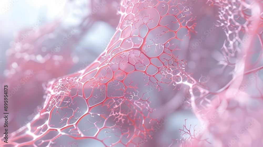 Lung alveoli with capillaries for gas exchange, Gas exchange ...