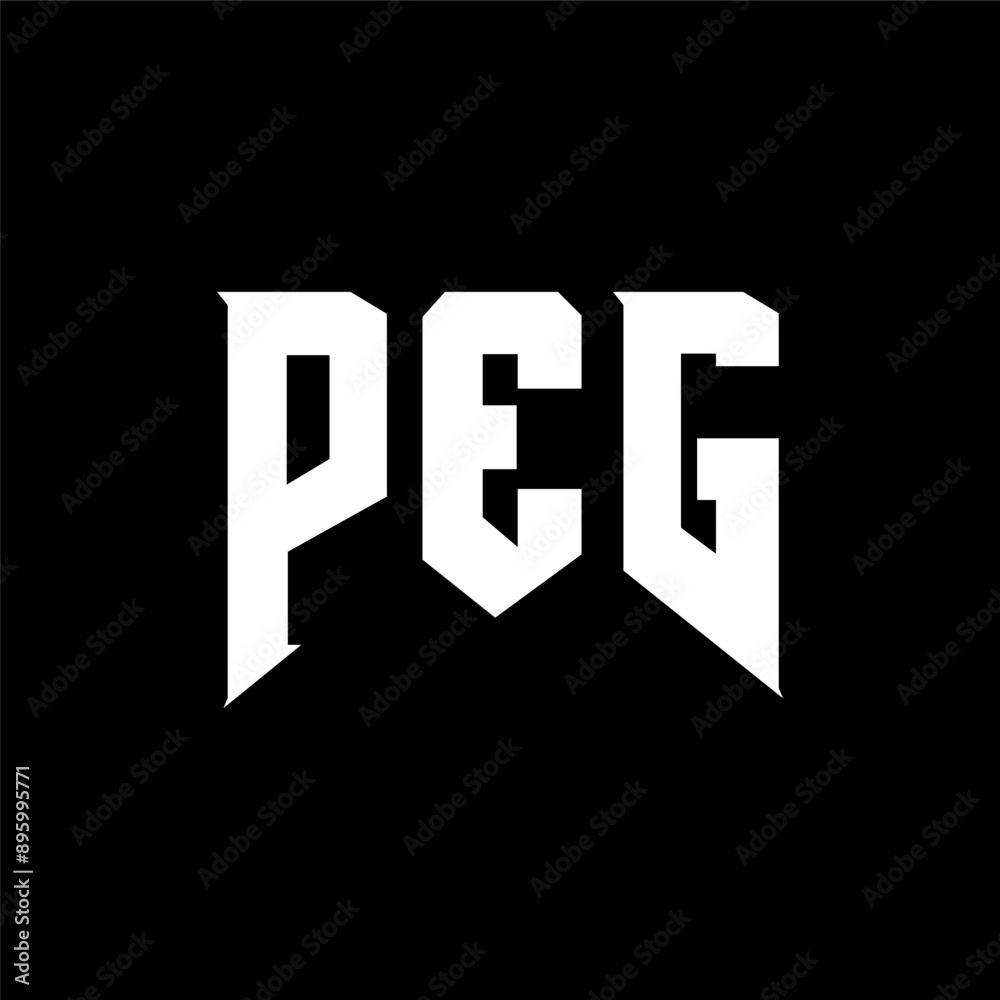 Vector de Stock PEG letter logo design for technology company. PEG logo ...