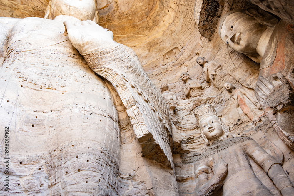 Shanxi Datong Yungang Grottoes giant Buddha statue, China's ancient ...