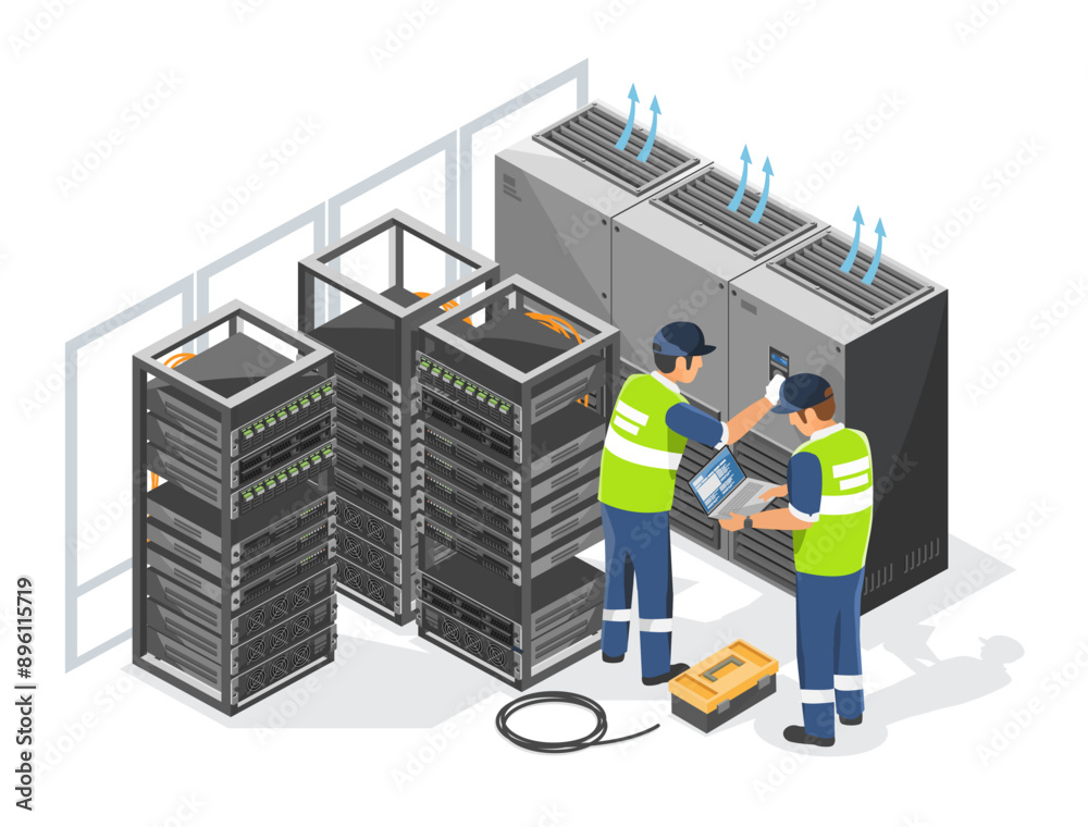 hvac air conditioner computer room temperature control system in server ...