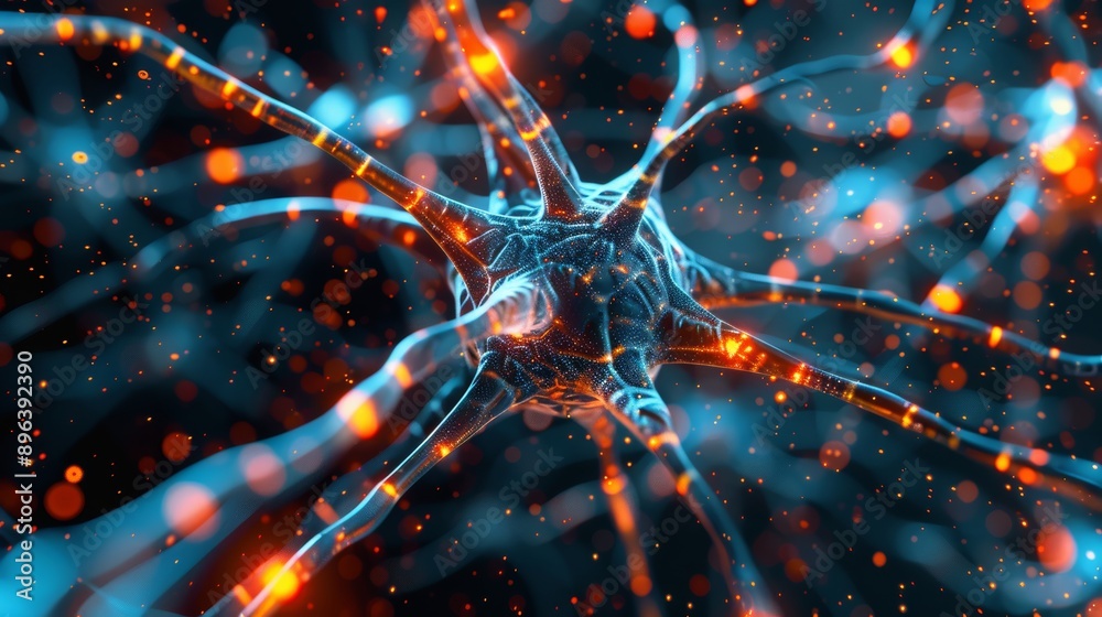 3d neurons vital cells in the brain s nervous system, essential for ...