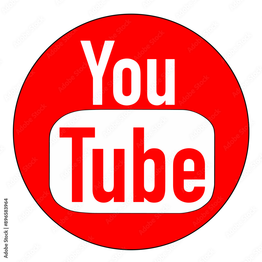 Youtube logo isolated on transparent background. Vector illustration ...