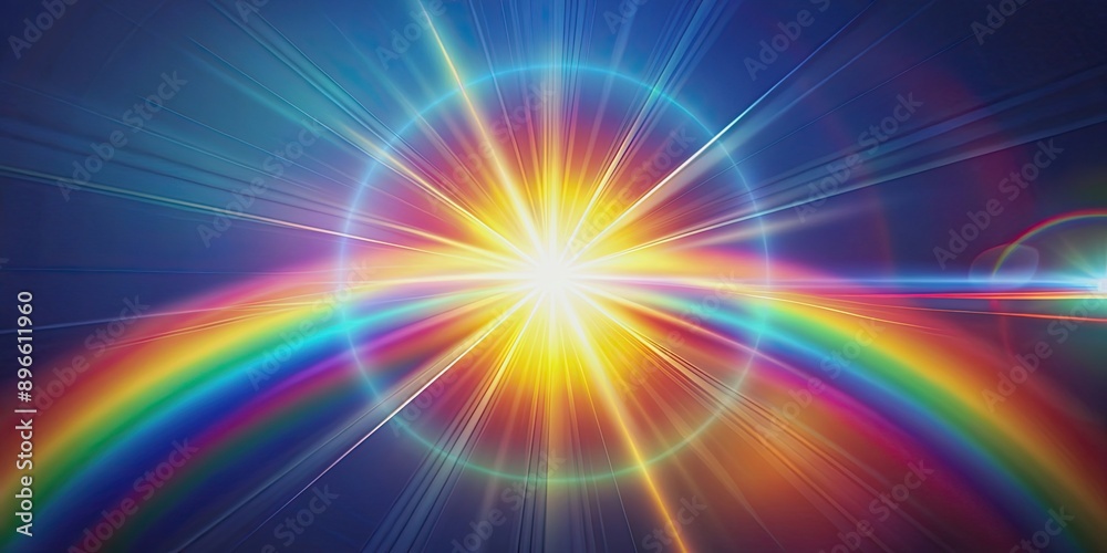 Sun lens flare and rainbow overlays for adding realistic light effects ...