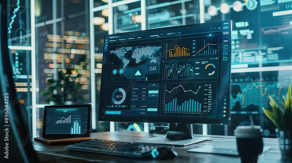 Data CRM business analysis customer report computer technology dashboard system analyst ...