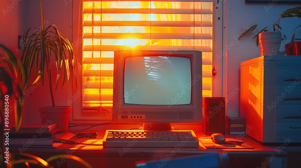 Screens showing the user interface of an old operating system like ...