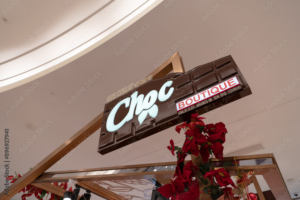 KUALA LUMPUR, MALAYSIA - DECEMBER 01, 2023: Choc Boutique sign as seen ...