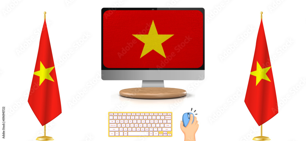 Vietnam Flag in the Digital Era: Detailed Illustration of the ...