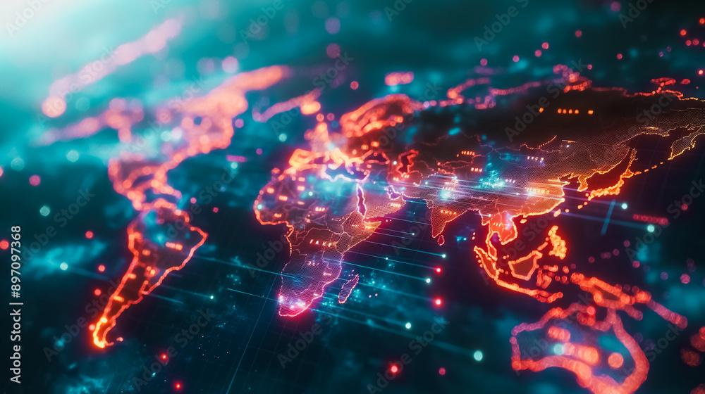 Stock market background with integrated data processing and diagrams ...