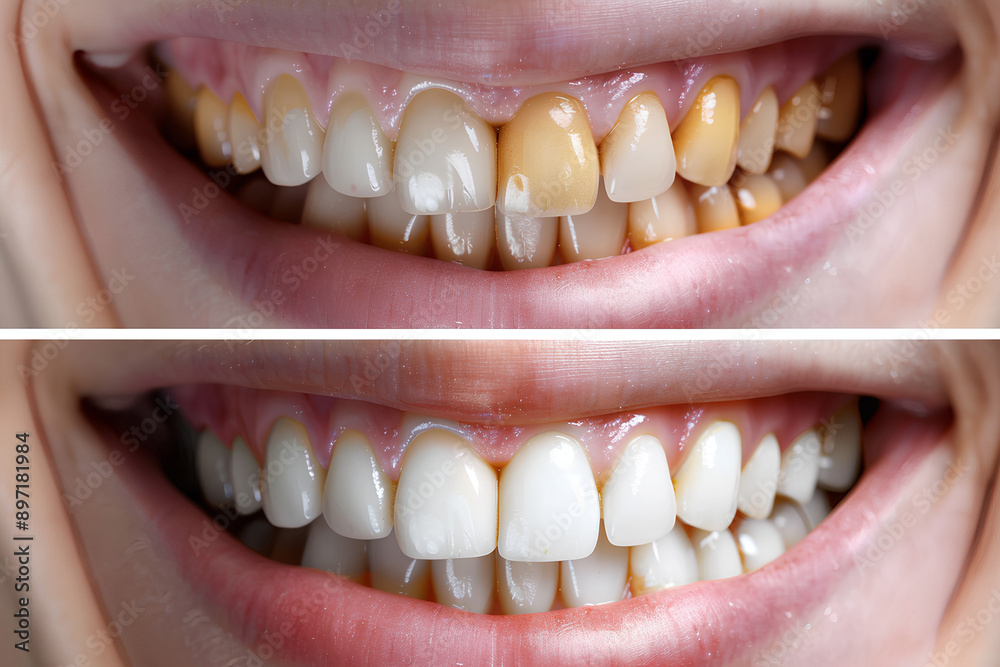 Dental before and after teeth job, scaling, and cleaning teeth, picture ...