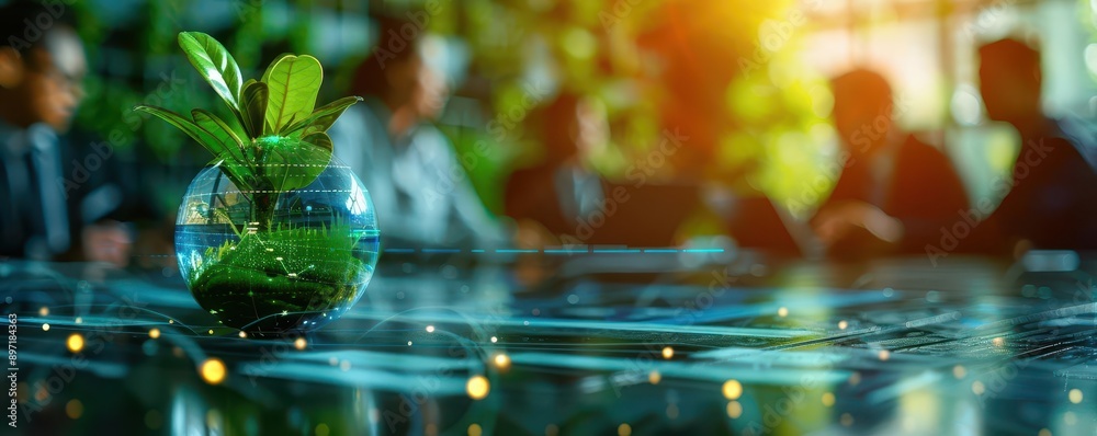 Presentation on ESG standards, ESG evaluation criteria, selective focus ...