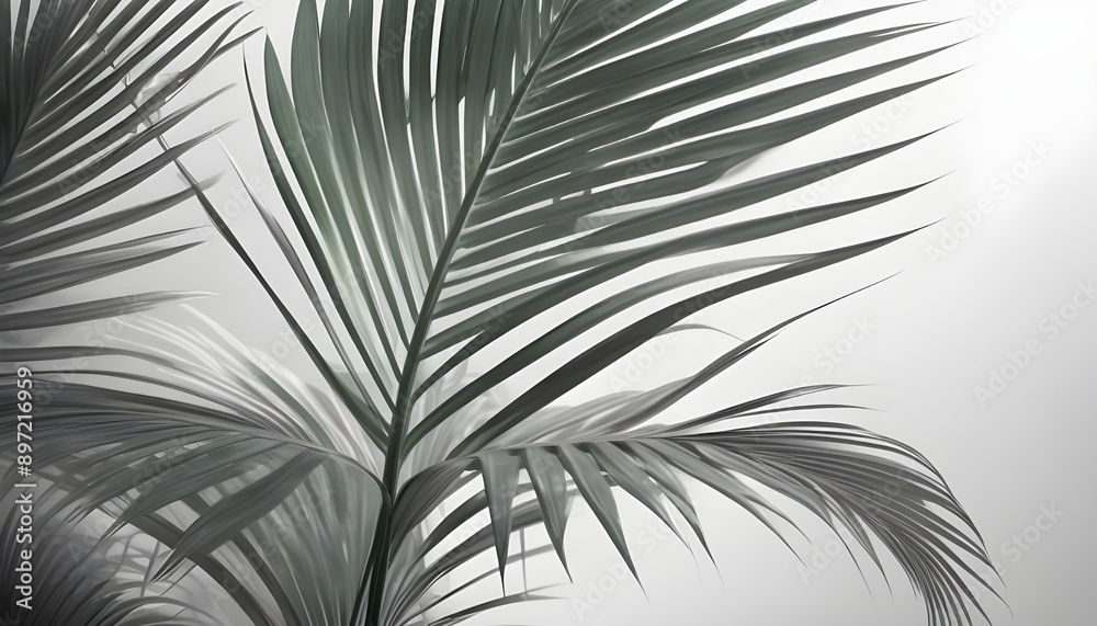 Palm leaves evergreen summer realistic on transparent backgrounds Stock ...