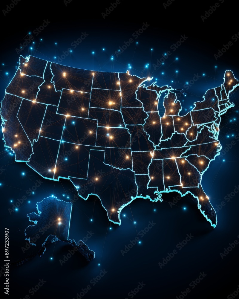 Digital map of america fostering global connectivity via cyber ...
