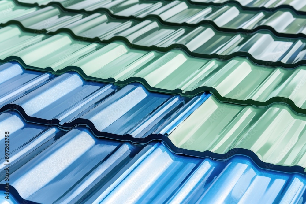 Isolated metal sheet profile for steel roofing panel construction with ...