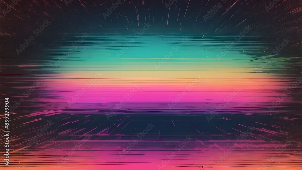 vignette border with translucent overlay of vintage TV static signal ...