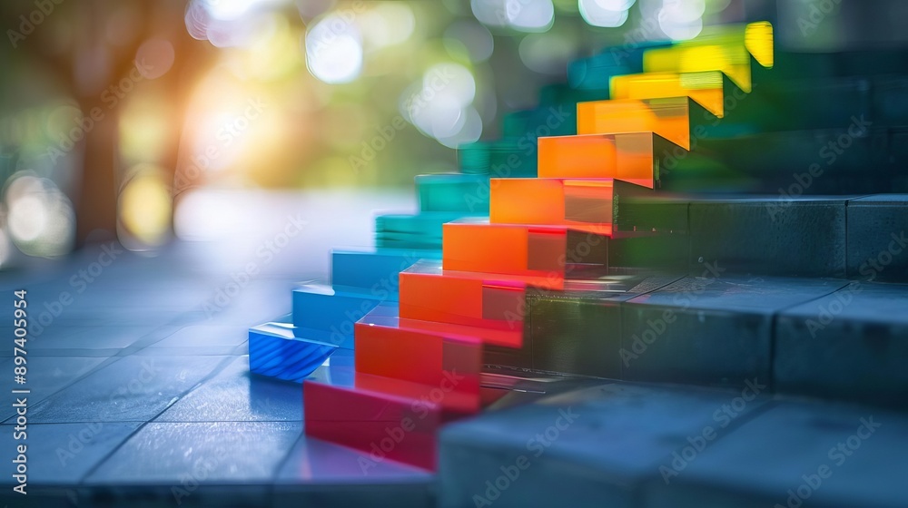 Lean Six Sigma Quality Management Incremental Changes A staircase graph ...