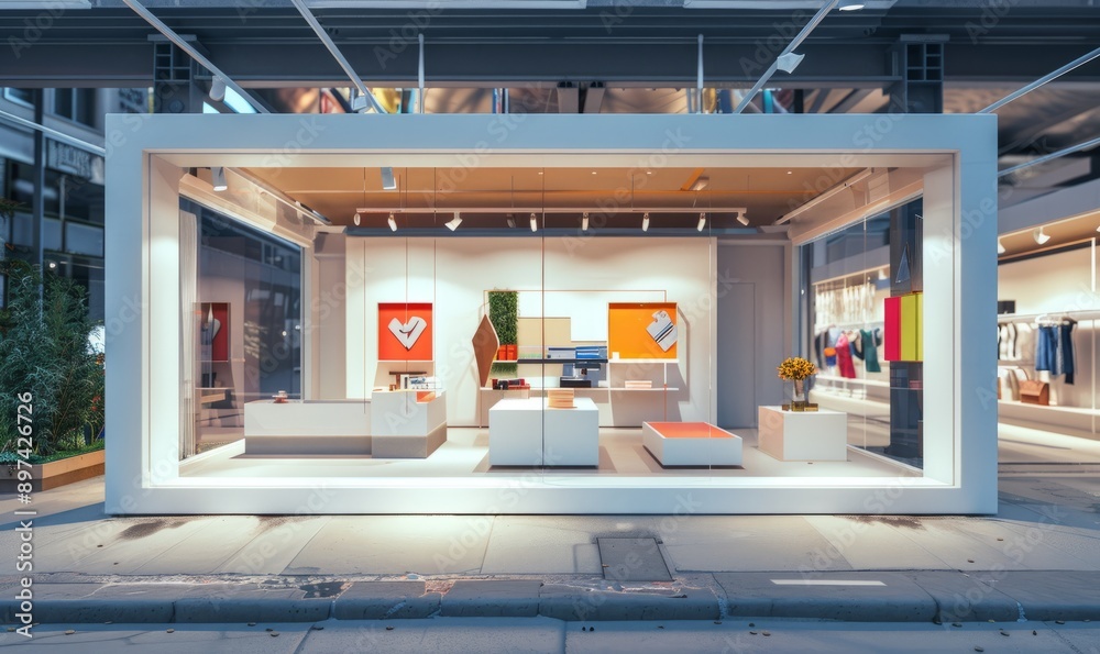 Foto de Stock Pop-up storefronts offering temporary retail spaces for ...