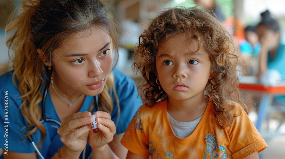 Pediatric Dengue Fever Test - Realistic Digital Illustration of Nervous ...