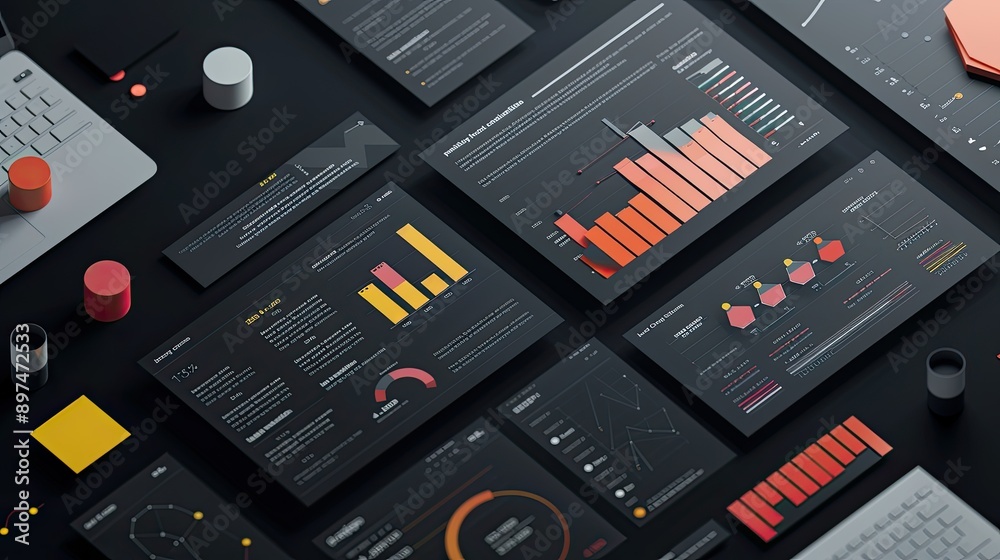 2025 annual financial report with floating charts, detailing company's ...