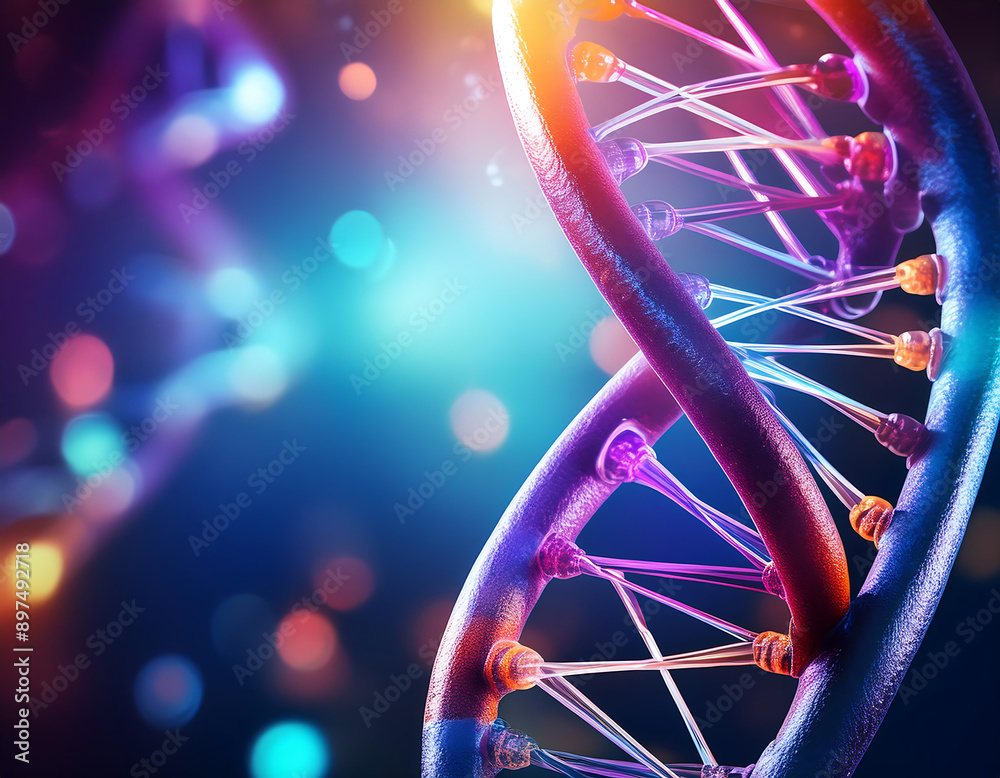 DNA Helix Background- A scientific background featuring a 3D DNA helix ...