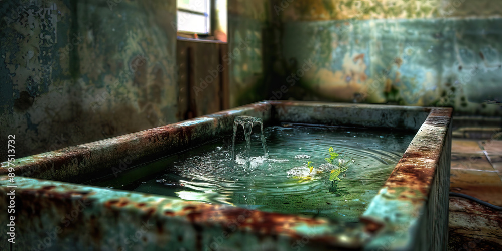 Baptismal Font: A rectangular basin, filled with pure water, awaits new ...